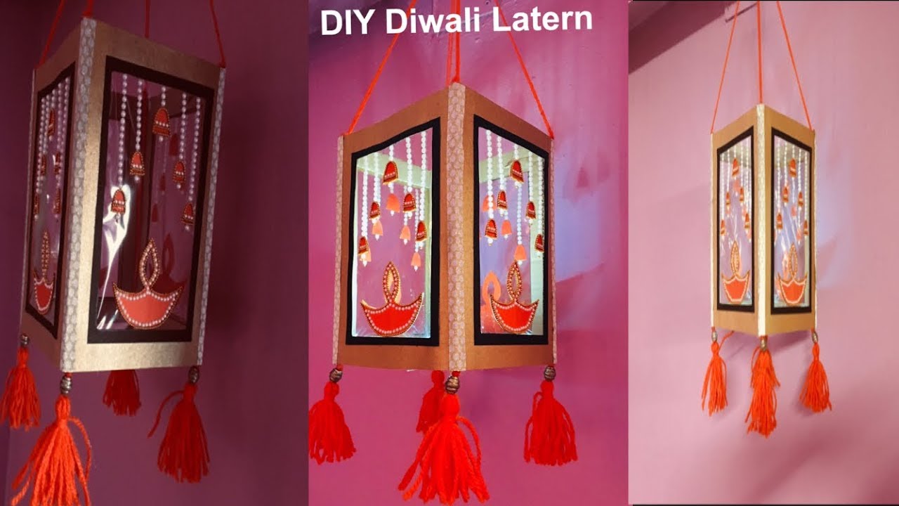 Lantern | DIY Lantern | How to make diwali lantern at home | lantern ...