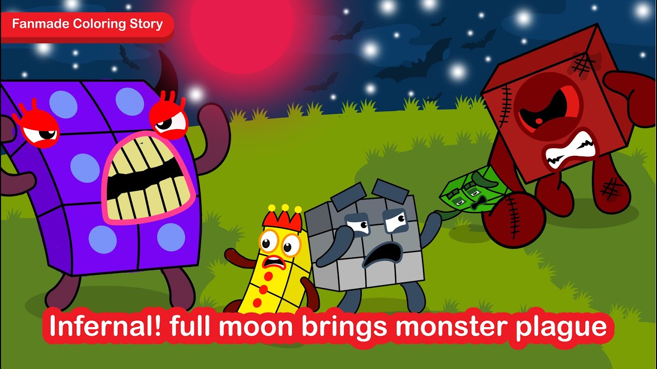 Infernal! full moon brings monster plague | Numberblocks Fanmade ...