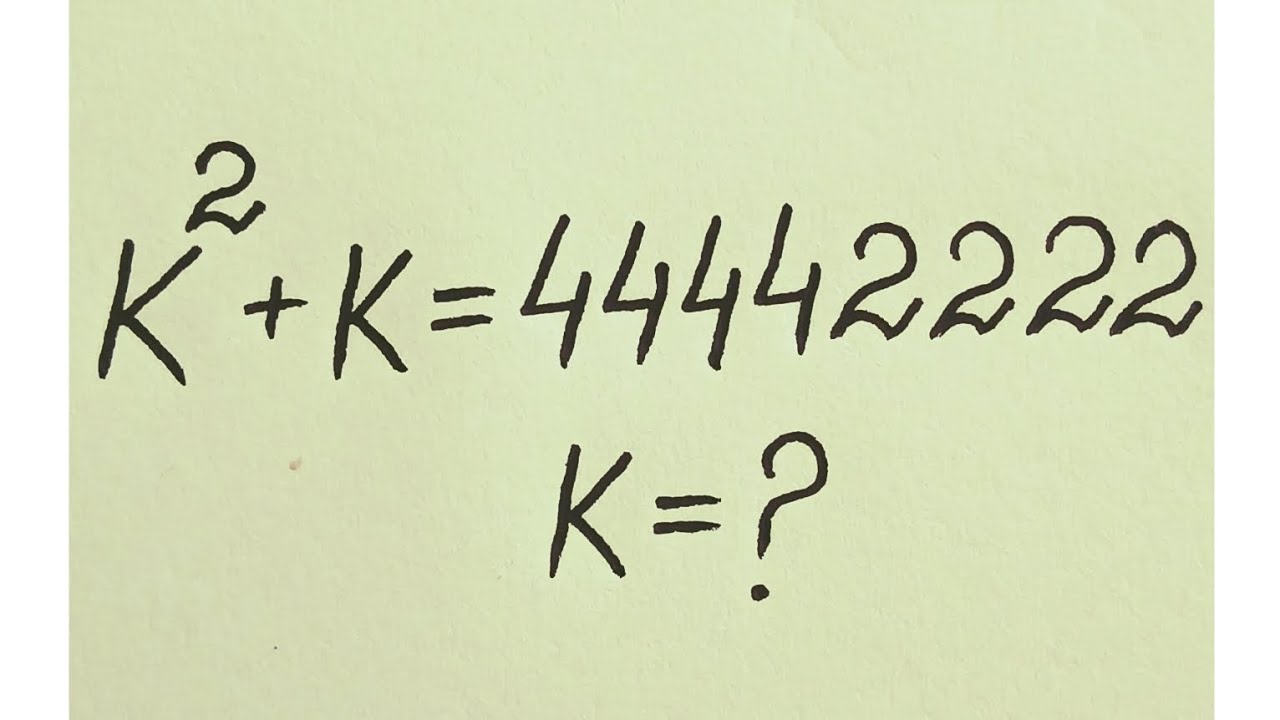 Germany l can you solve this ?? l Tricky Quadratic Equations l find k ...