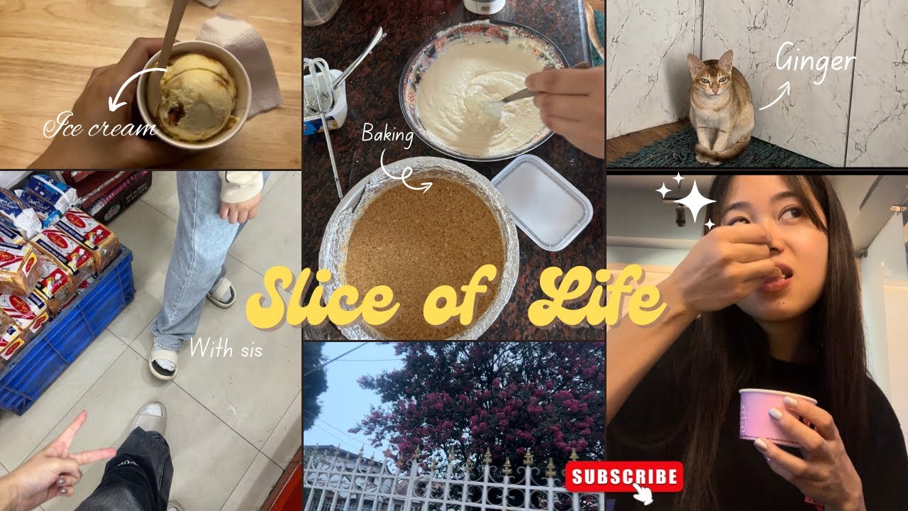 Slice of Life | Going out, eating ice-cream, baking Cheese cake,sweets ...