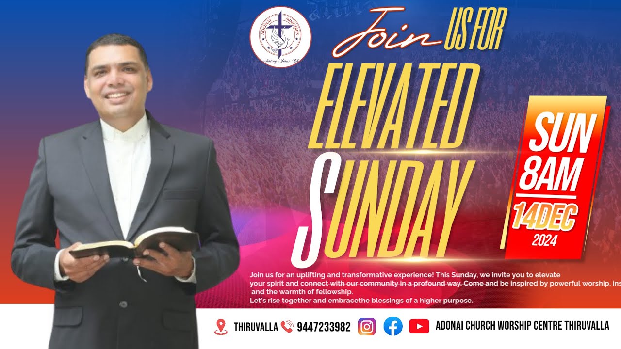 🟣LIVE/SUNDAY SERVICE/ADONAI CHURCH/PR ABY THOMAS - YouTube