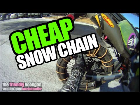 Cheap Motorcycle Snow Chain! +Redneck Garage - YouTube