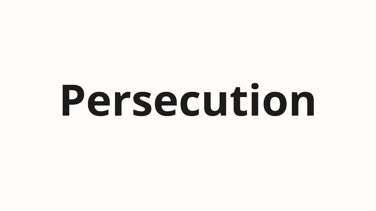 How to pronounce Persecution - YouTube