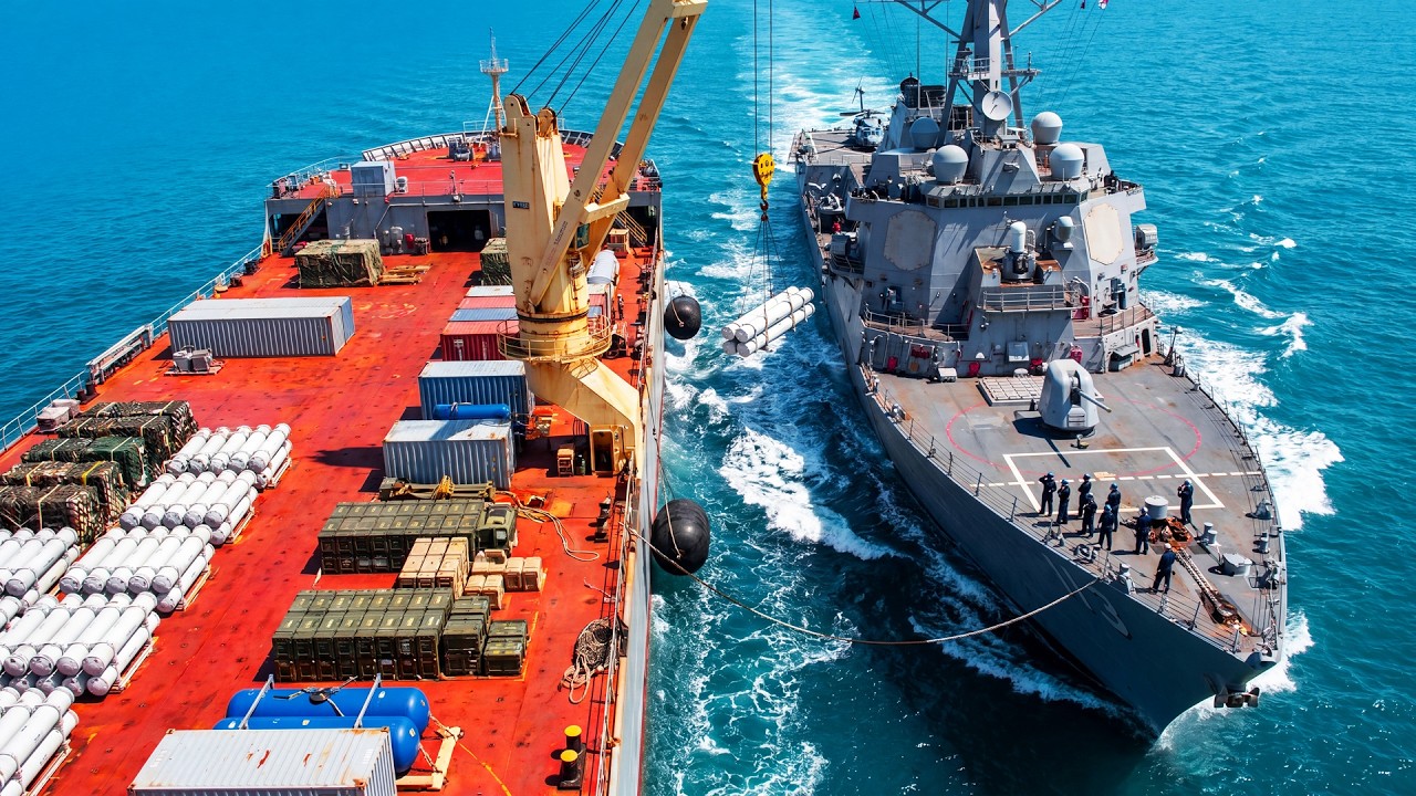How the US Navy Turned a Tank Ship Into a 'Floating Armory' - YouTube