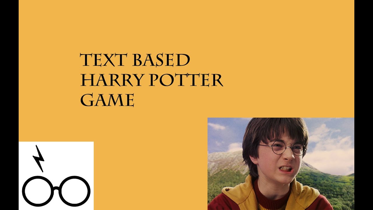 Text Based Harry Potter Game - YouTube