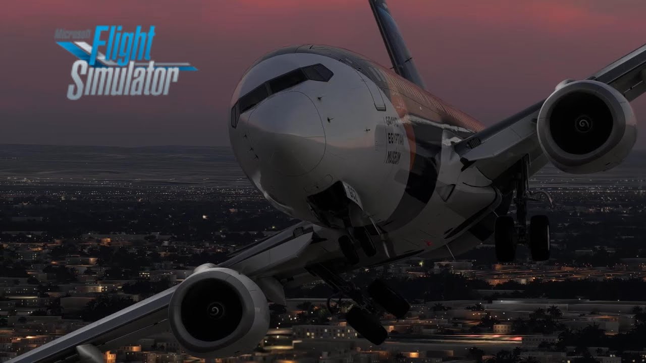 Boeing 737 EgyptAir | Scenic Flight over Cairo Skies | Cinematic MSFS ...