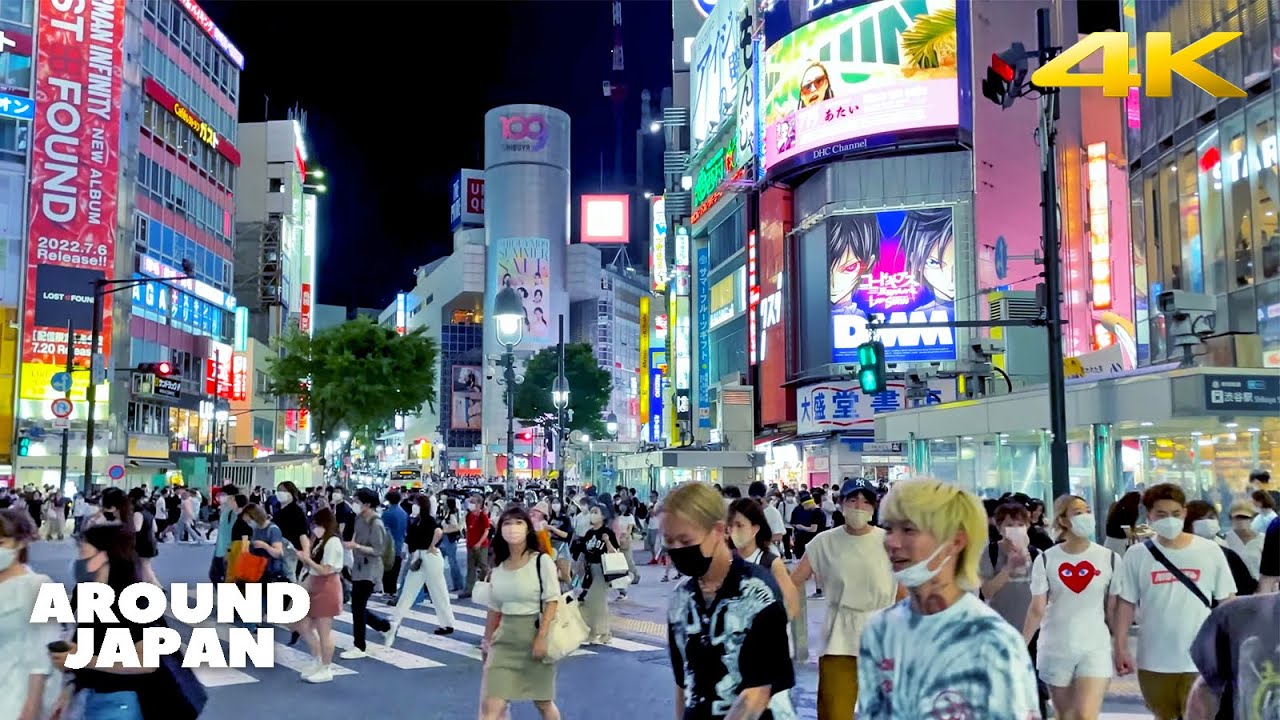 🇯🇵 Tokyo Saturday Night Walk - Shibuya / Summer 2022・4K - YouTube