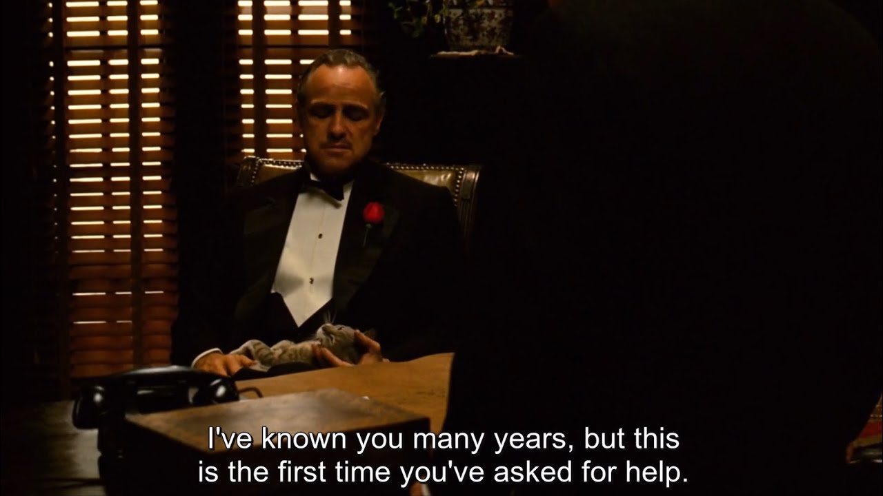 The Godfather (1972) - Marlon Brando - Opening scene - YouTube