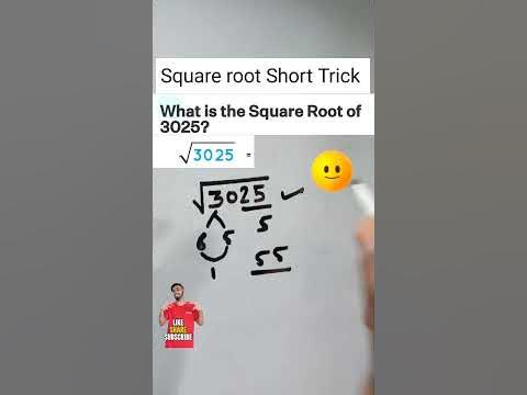 Fast Square Root Trick |वर्गमूल निकाले मात्र दो सेकण्ड में| maths Tricks | #maths #squareroot # ...