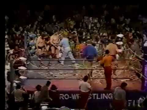 Dory and Terry Funk vs Harley Race and Genichiro Tenryu (1983/04/28 ...
