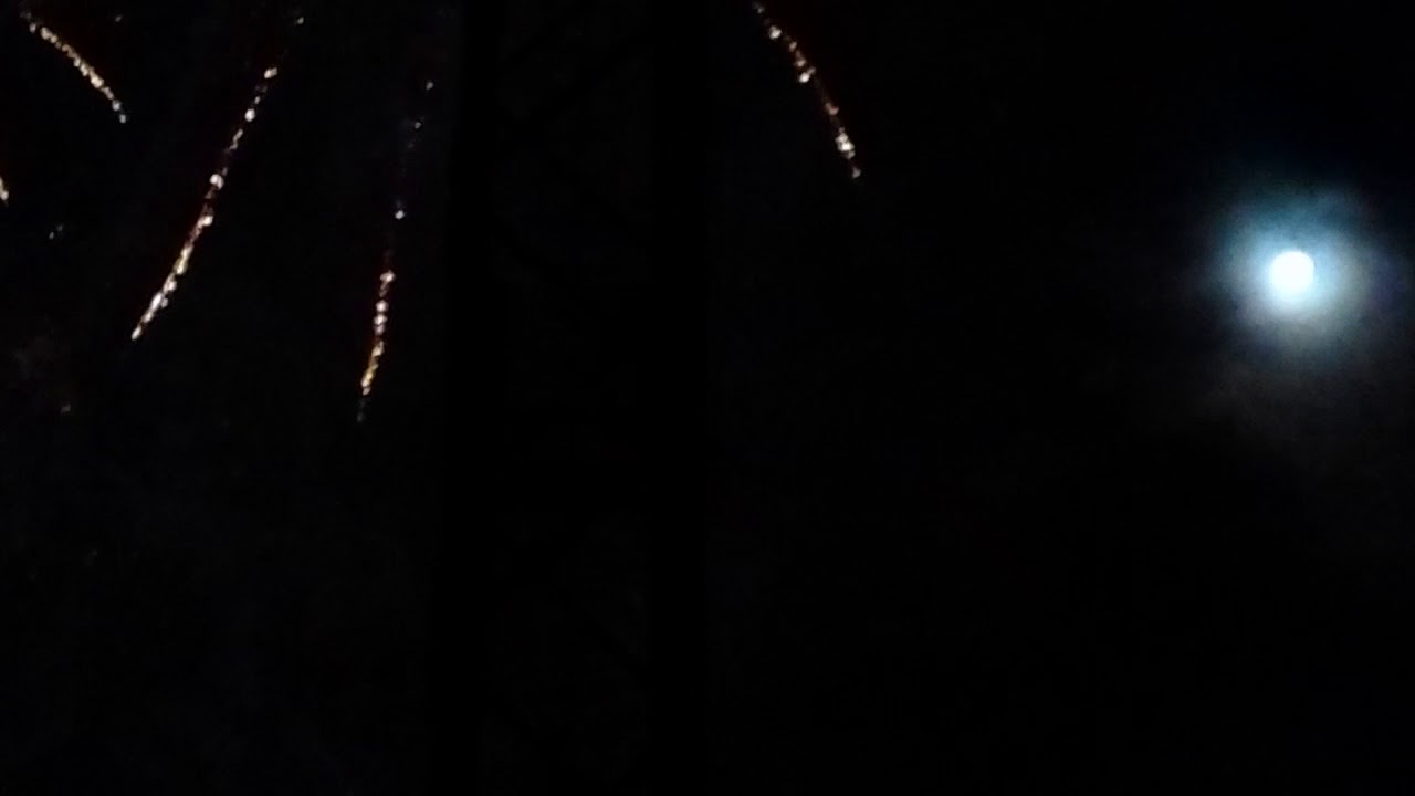 Royal Adelaide fireworks and full moon - YouTube