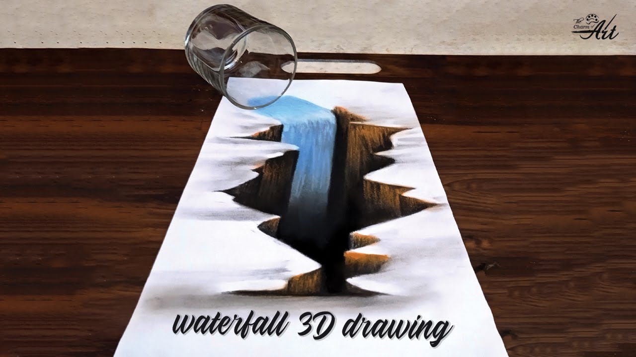3d Waterfalls Drawings