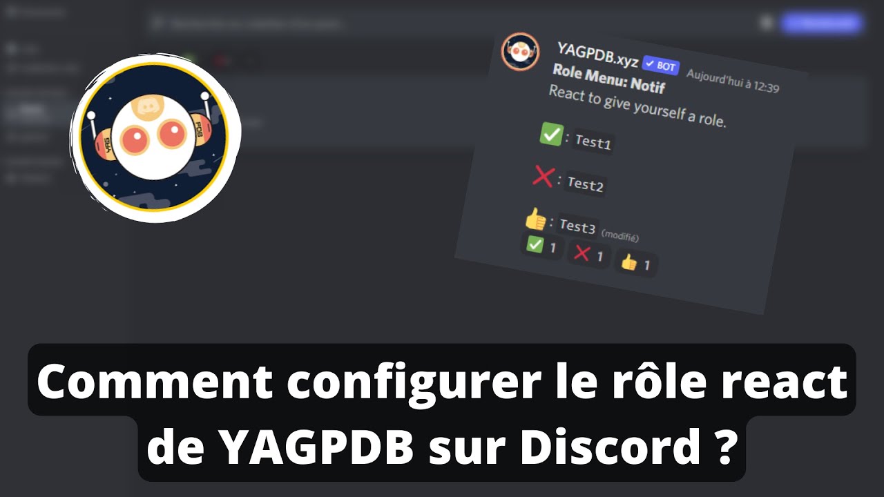 Comment configurer le rôle react de YAGPDB sur Discord ? - YouTube