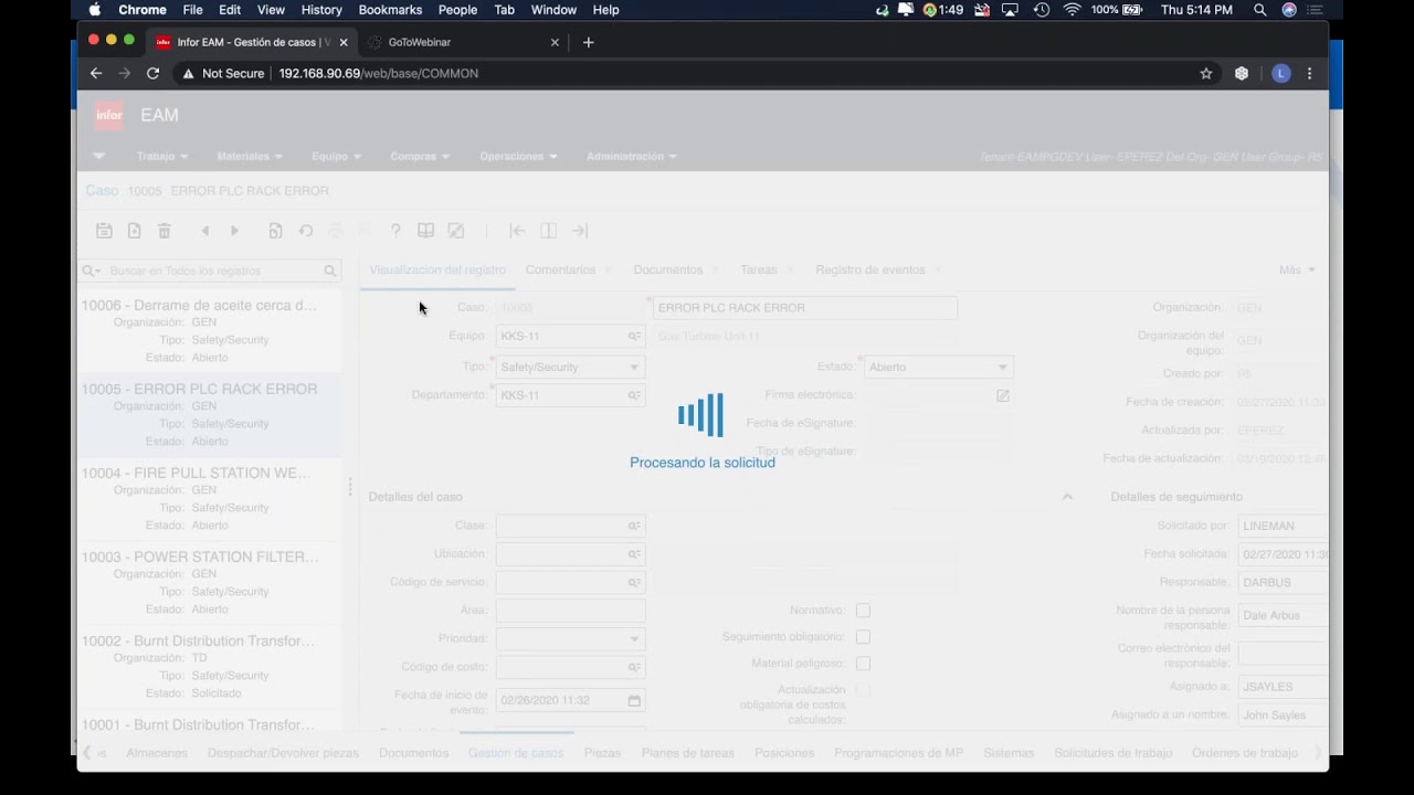 Administración de casos con Infor EAM - YouTube