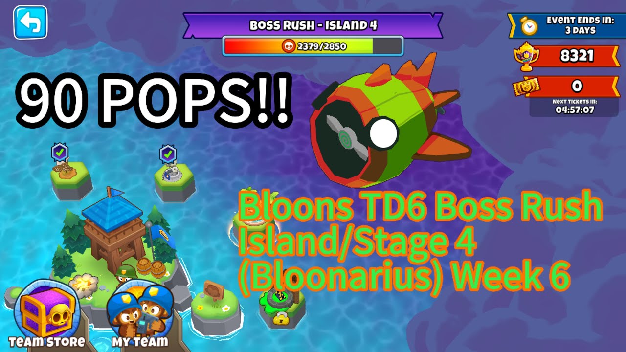 Bloons TD6 Boss Rush Week 6 Island/Stage 4 Bloonarius - YouTube