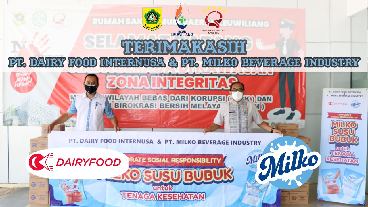 Donasi dari PT. Dairy Food Internusa & PT. Milko Beverage Industry ...