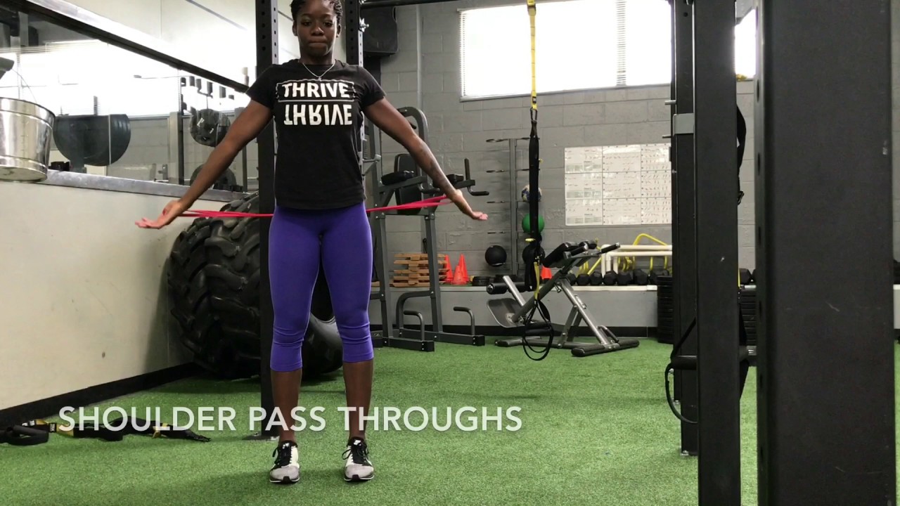 Band pull aparts | Shoulder pass throughs - YouTube