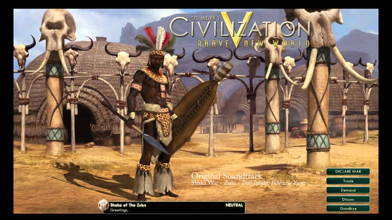 Civilization V: Brave New World OST - Shaka War - Zulu - "Duo Juluka ...