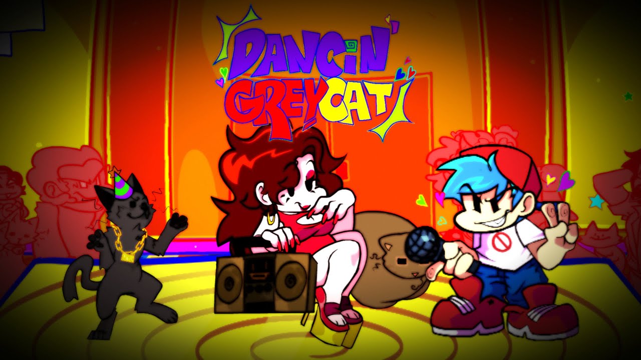 Friday Night Funkin' - Dancin' Grey Cat | FULL WEEK - YouTube