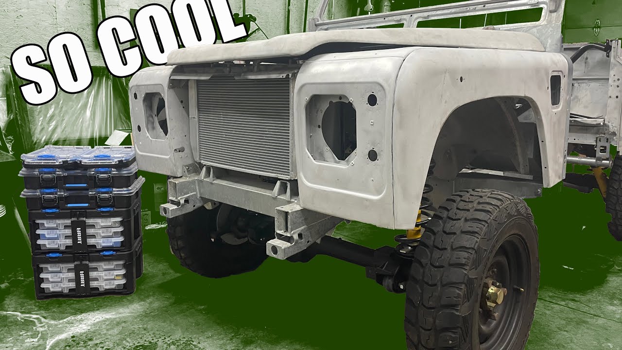 Cooling the LS3 Swapped Defender - Custom Dual Pass Radiator - YouTube