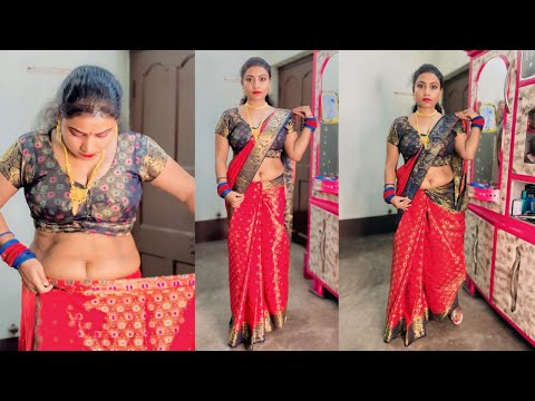 ❤️Banarasi silk saree / Party wear saree❤️2 styles saree draping #saree#vlogs#sareedraping