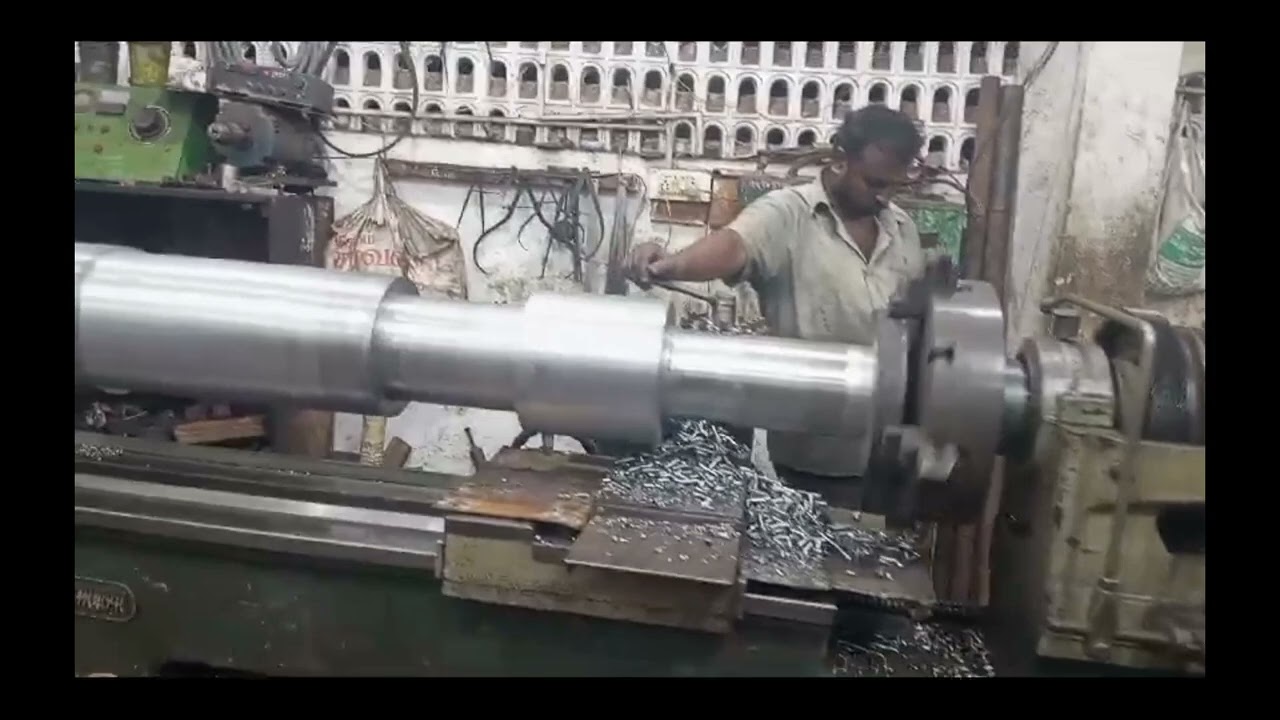 280mm Dia Rolling mill Drive shaft Turning #mechanical #lathemachine ...