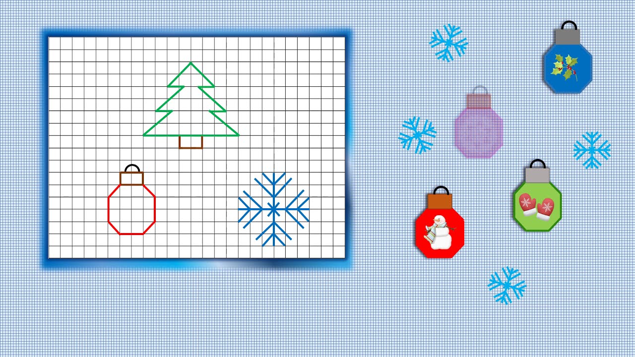 Desenăm pe foaie de matematică! - YouTube