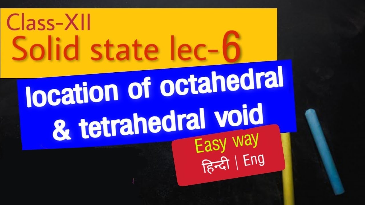 location of octahedral and tetrahedral void | solid state | class-12 ...