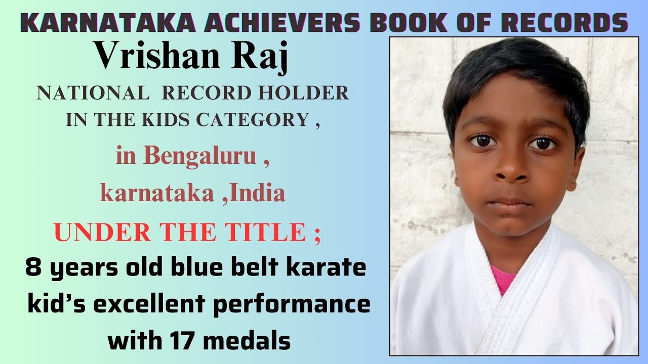 Vrishan Raj l8 years old blue belt karate kid’s excellent performance ...