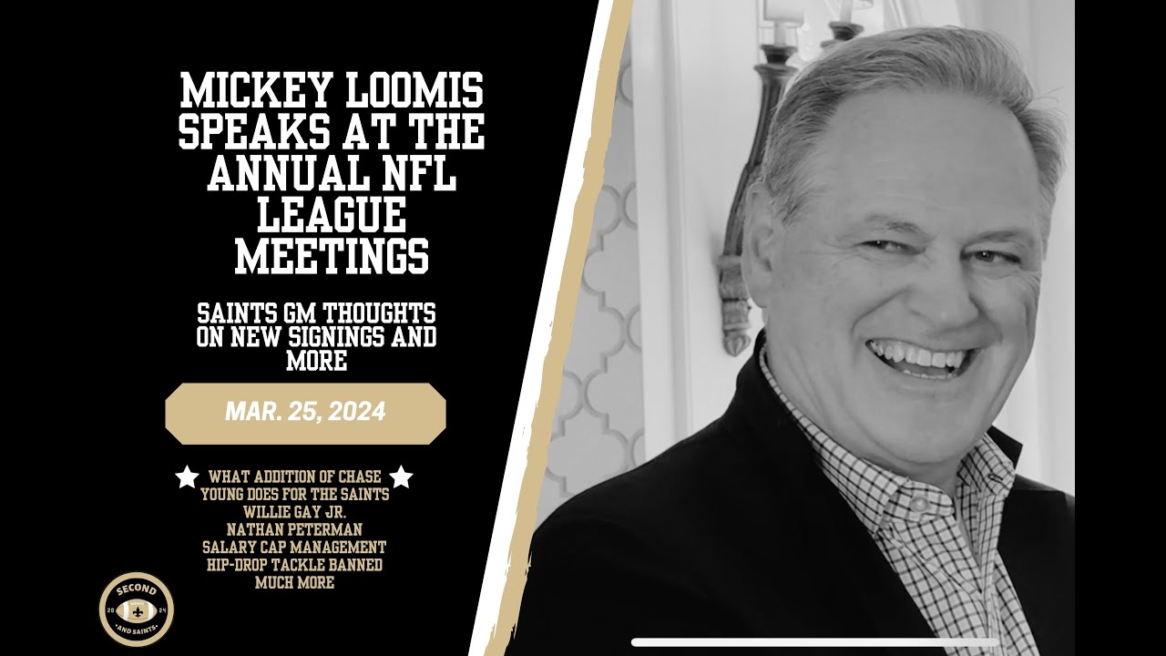 Saints General Manager Mickey Loomis Speaks At NFL Annual League ...