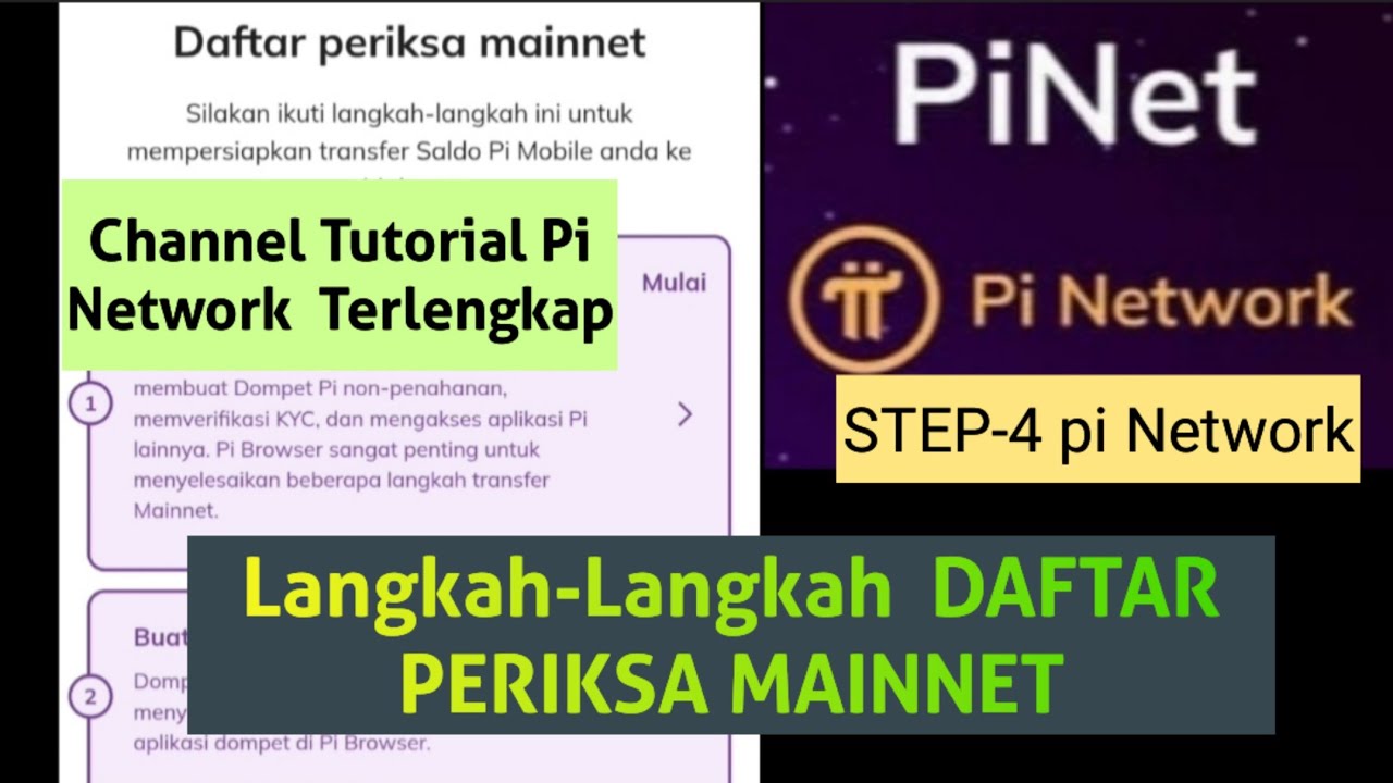 (STEP.4 Pi Network) Cara menyelesaikan DAFTAR PERIKSA MAINNET - YouTube