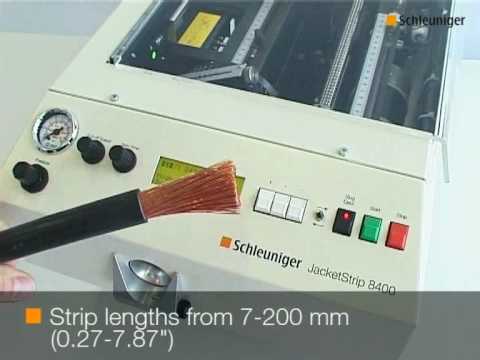 Jacket Stripping Machine - Schleuniger JacketStrip 8400 - YouTube