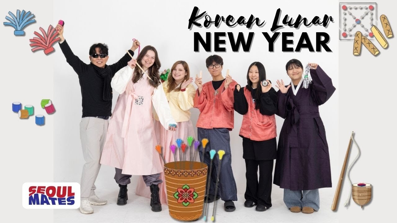 Korean Lunar New Year Traditions l Playing (Failing) Korean Games l 한국의 ...