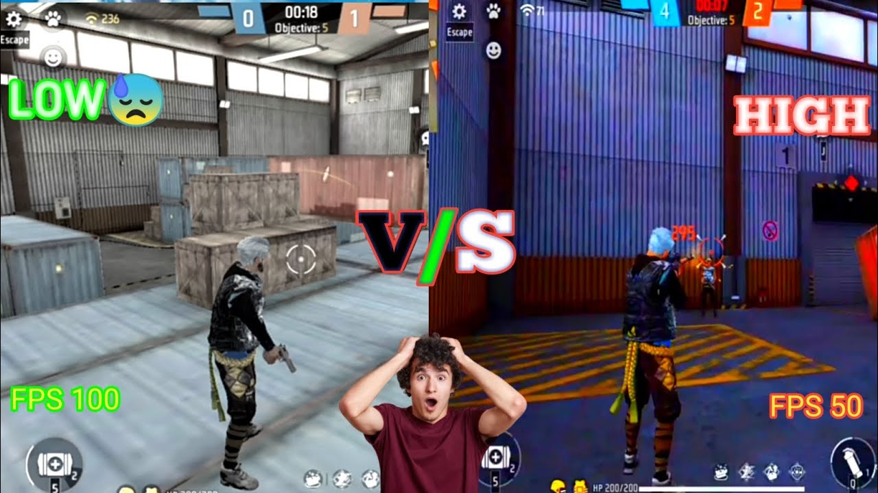 Free Fire max Low graphics VS high graphics in my PC high FPS low FPS 😱 ...