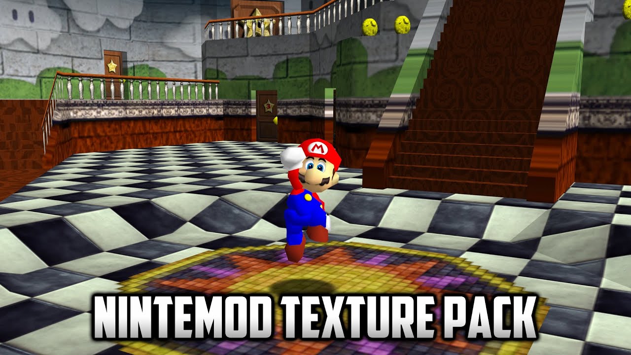⭐ Super Mario 64 PC Port - Nintemod Texture Pack - YouTube