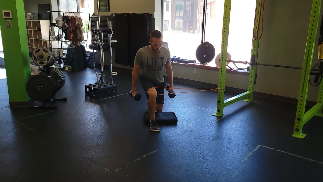 Unity Fitness - 2 DB Bottoms Up Split Squat w/RB RNT - YouTube