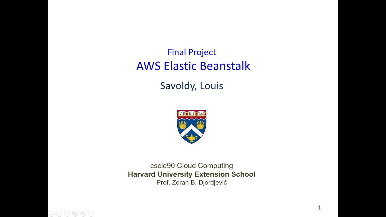 CSCI E-90 Cloud Computing Final Project: AWS Elastic Beanstalk - long video - YouTube