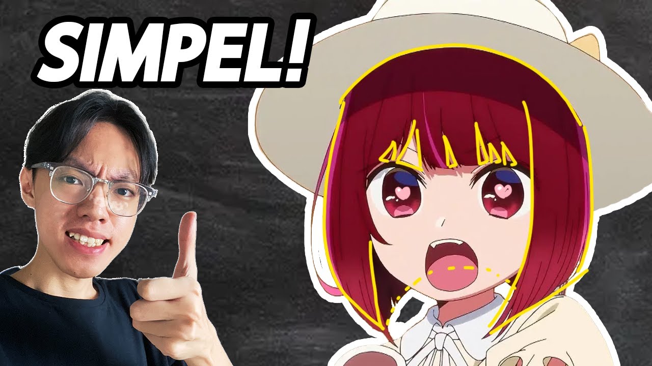 TUTORIAL GAMBAR RAMBUT versi ARIMA KANA 1 MENIT! - YouTube