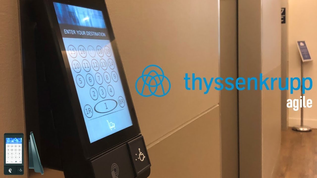 RARE ThyssenKrupp AGILE Destination Dispatch Elevators-160 Spear St-San Francisco, CA - YouTube