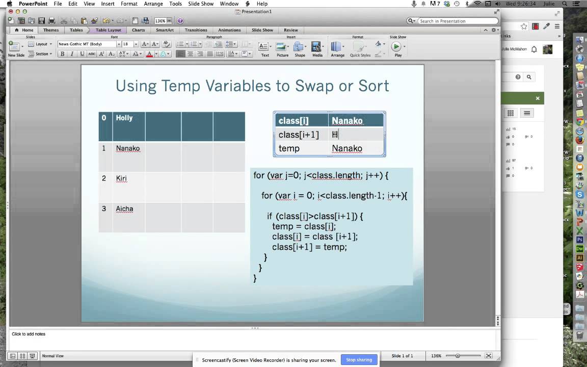 Using Temporary Variables to Swap or Sort Data - YouTube