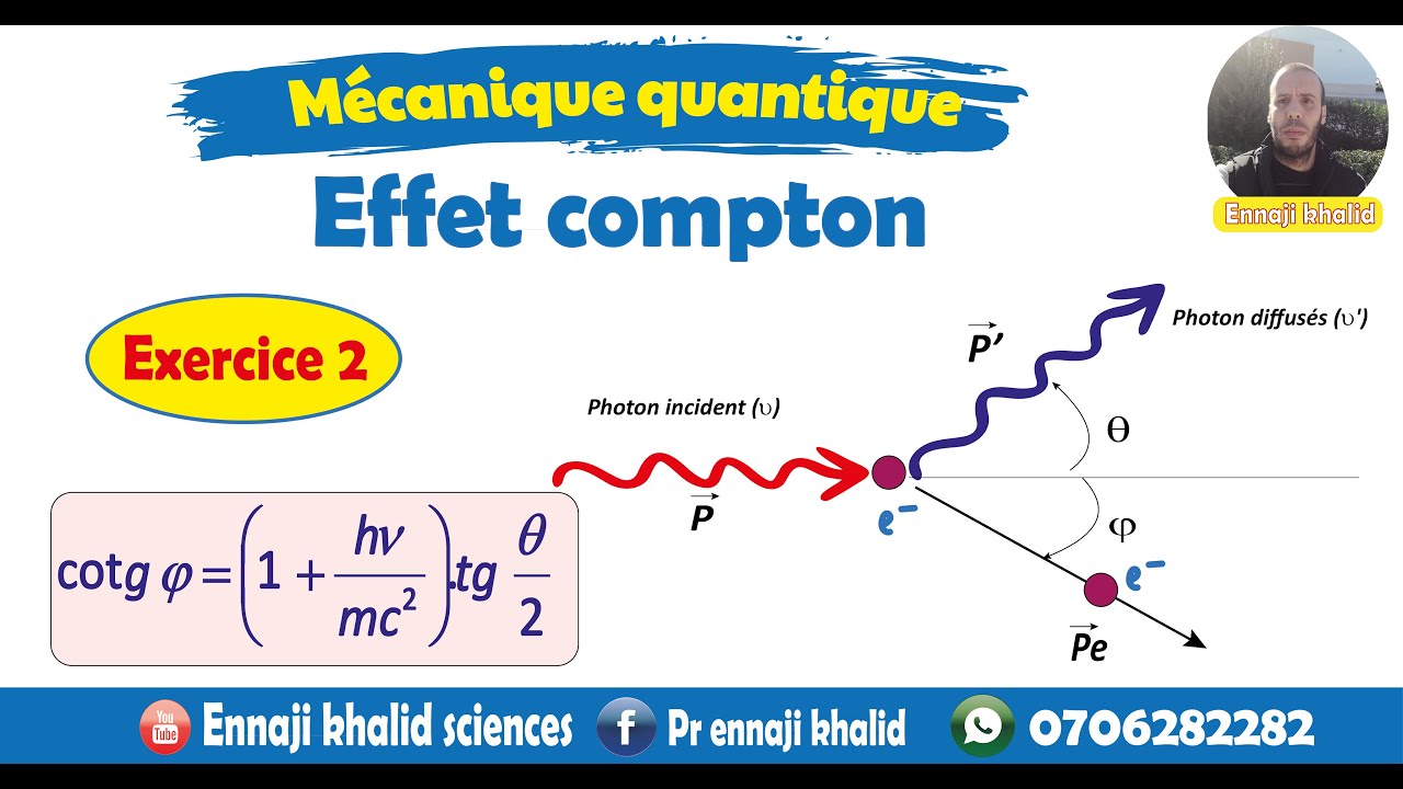Effet Compton angle de diffusion d'électron exercice 2 - YouTube
