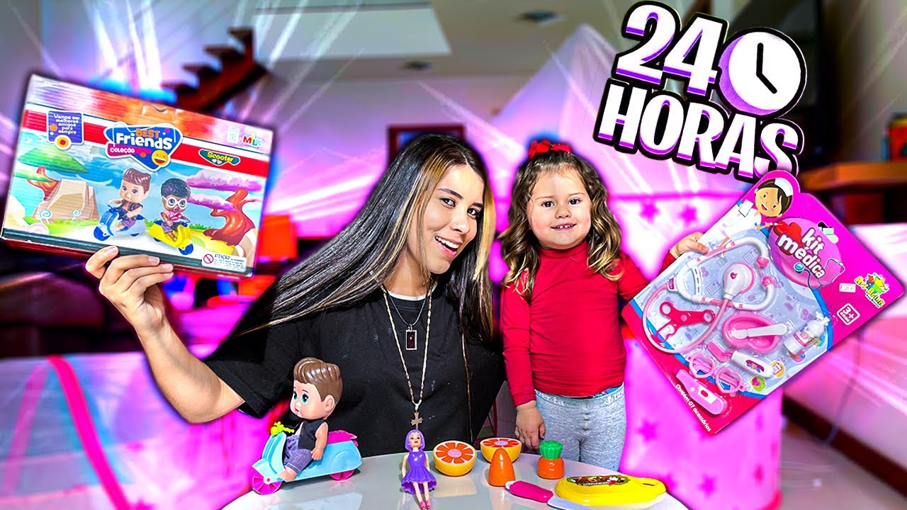 24 Horas Dando Brinquedos Pra Minha IrmÃzinha Youtube