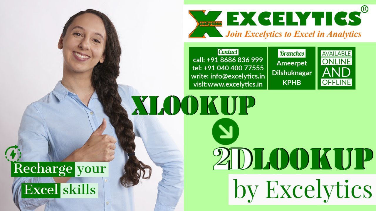 #Excelytics #XLOOKUP Excel XLOOKUP to 2D Lookup | Excelytics - YouTube