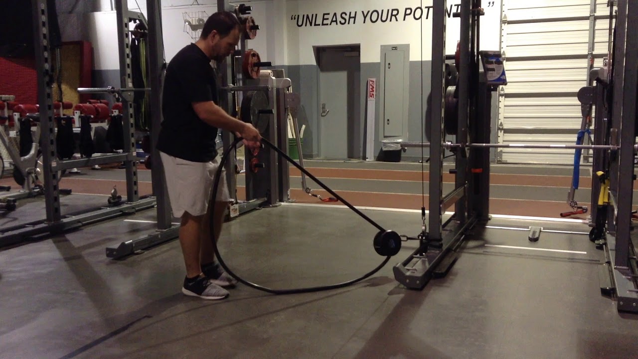 Continuous rope low row - YouTube