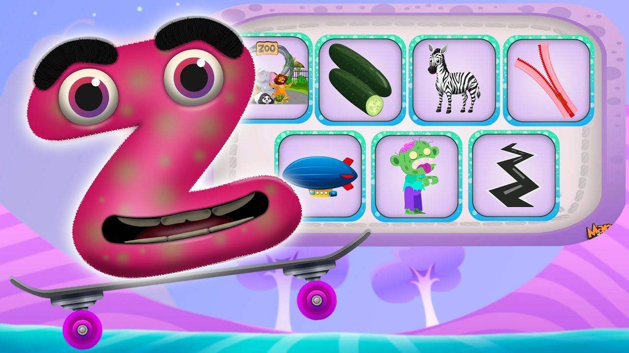 Letter Z | Monster Alphabet Skateboard for Kids | Phonics | Educational ...