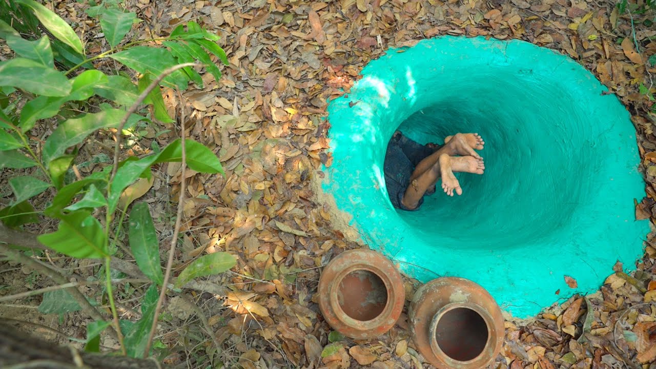 How To Building Temple Secret Underground And Bath Swimming Pools - YouTube