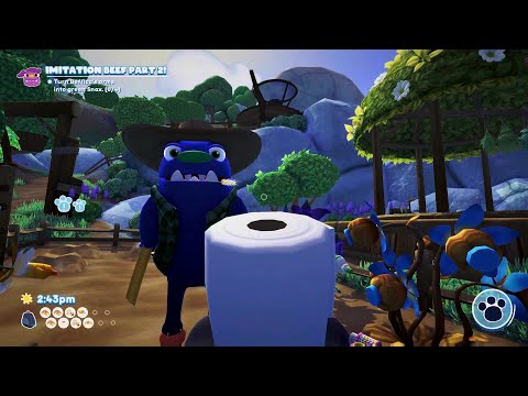 bugsnax but I throw toilet paper at the grumpus'