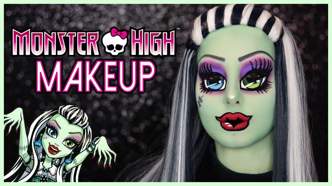 JE DEVIENS UNE MONSTER HIGH 💀💚 | Frankie Stein Makeup - YouTube