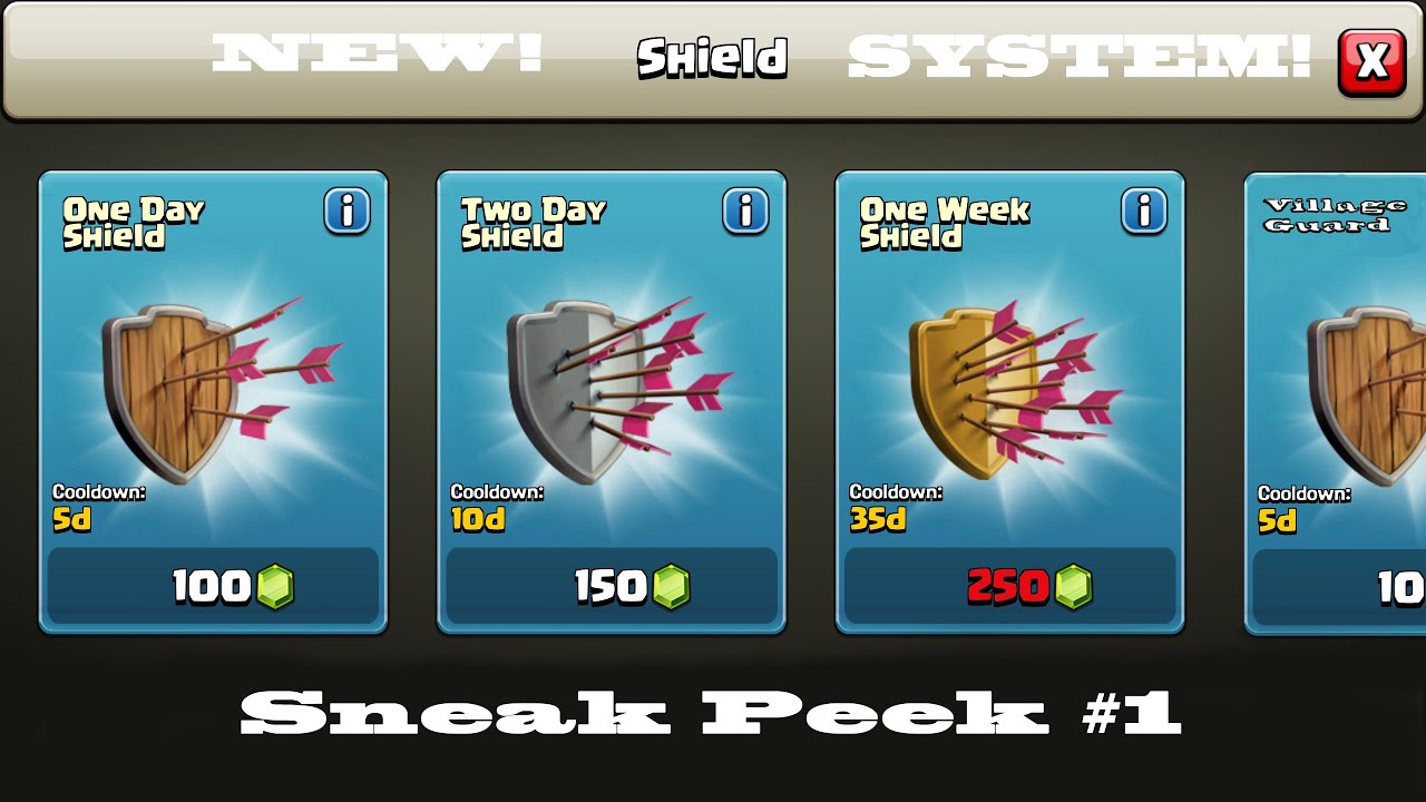 Clash Of Clans- Shield System Update l Sneak Peek #1 - YouTube