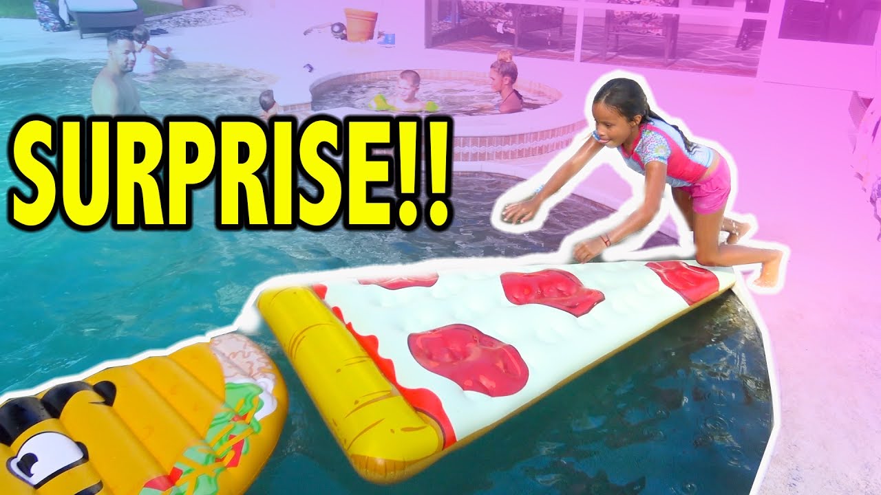 GIANT EMOJI POOL PARTY KIDS BURIED ALIVE ft. Emma&Ellie - YouTube